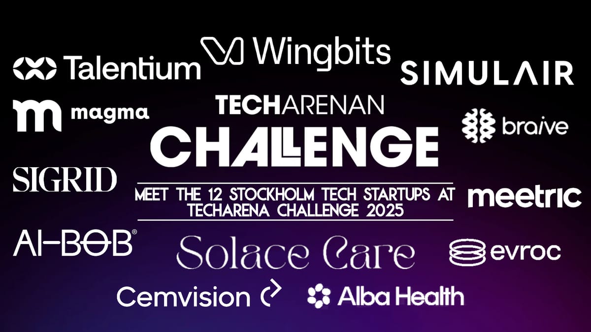 Meet the 12 Stockholm Tech Startups at Techarena Challenge 2025